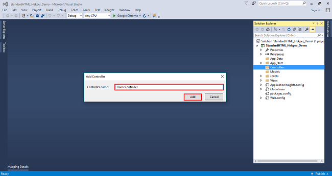 Overview Of Standard HTML Helpers In MVC
